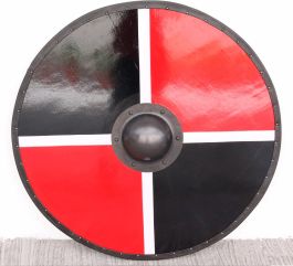 Wooden Black and Red Saxon Shield