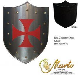 Red Knights Templar Cross Shield