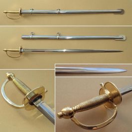 1840s Model Officers Rapier With Steel Scabbard