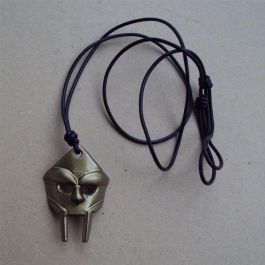 Brass MF Doom Mask Pendant