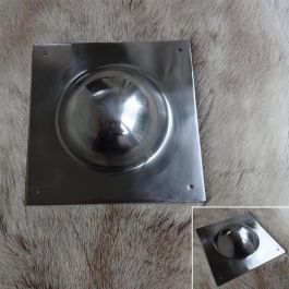 Polished Square Shield Boss - 14 Gauge