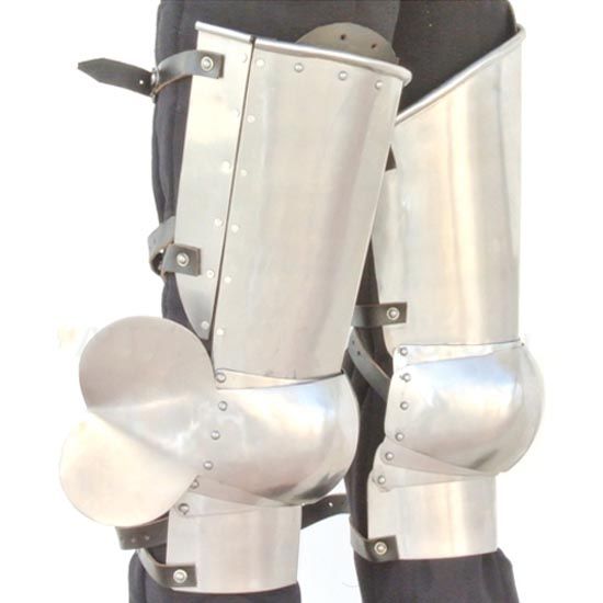 Medieval Upper Leg & Knee Armour - 16 Gauge